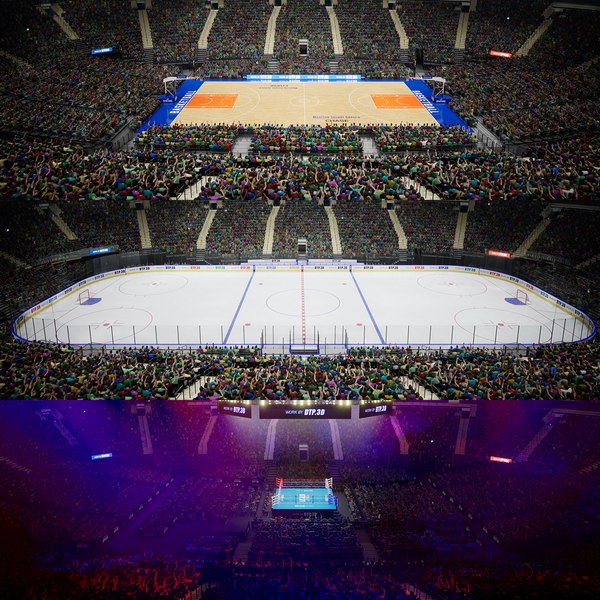 ice hockey arena stadium 3d model