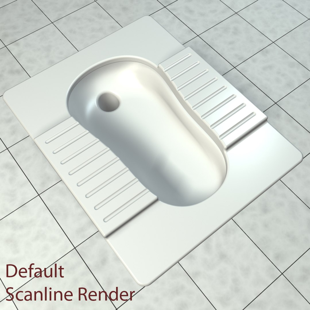 3d Realistic Squat Toilet