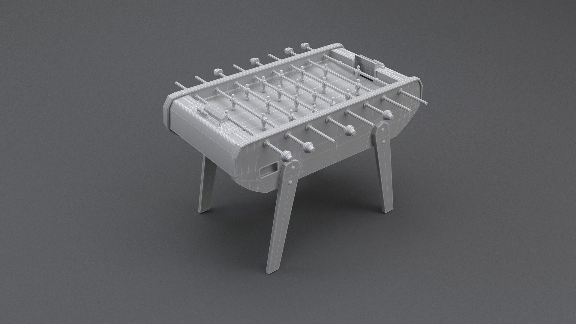 3D Vintage Football Soccer Table Model - TurboSquid 1636767