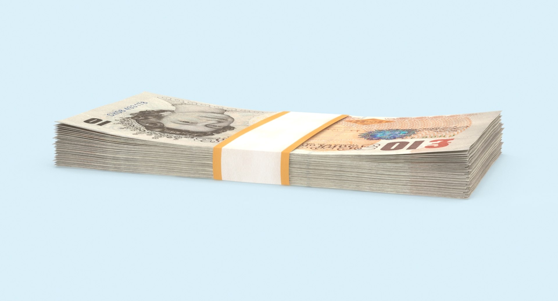 3D 10-pound-note---stack | 1145022 | TurboSquid