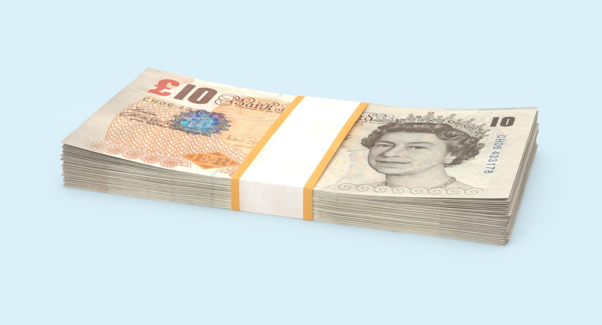 3D 10-pound-note---stack | 1145022 | TurboSquid