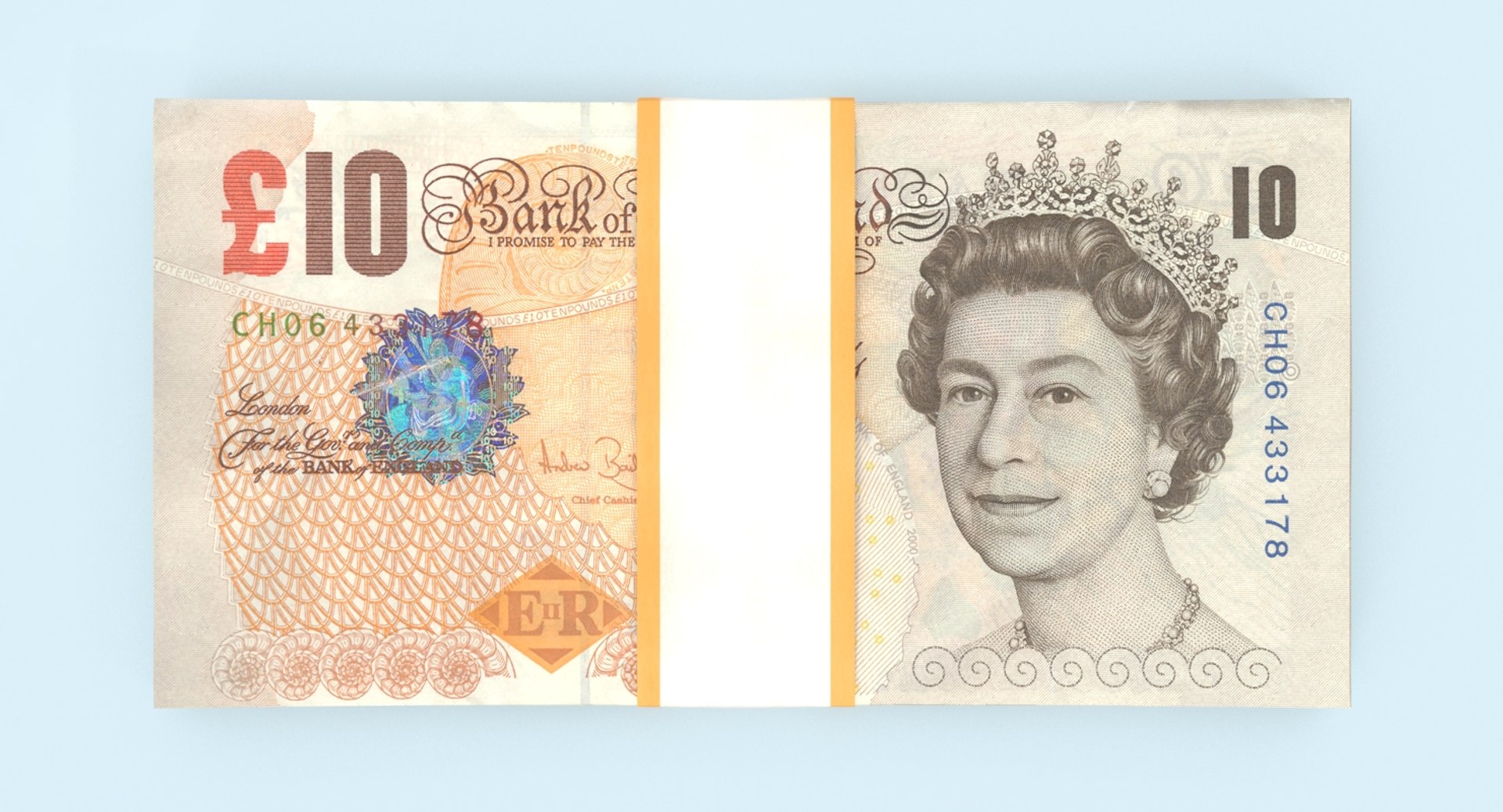 3D 10-pound-note---stack | 1145022 | TurboSquid