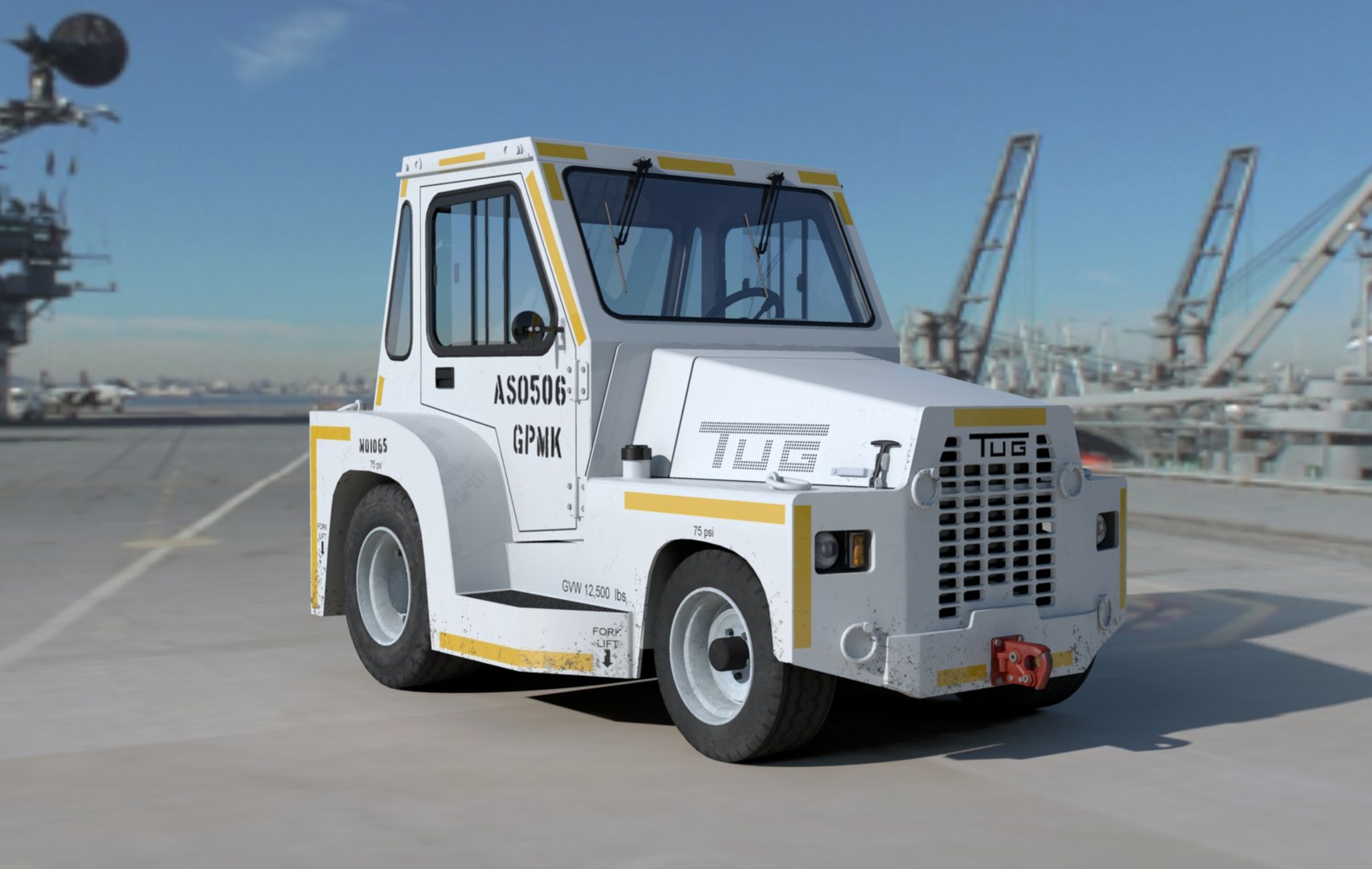 Tow Tractor Tug Obj