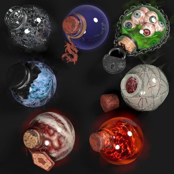 3d model alchemy pot