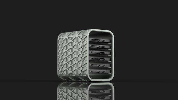 3D Aero Space Hard Drive Enclosure - SSD - 6 Drive model - TurboSquid ...