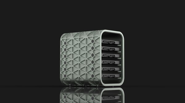 3D Aero Space Hard Drive Enclosure - SSD - 6 Drive model - TurboSquid ...