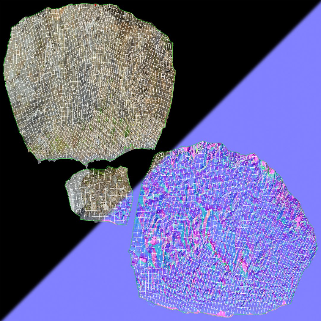 3d Scanned Rock Cliff Realistic