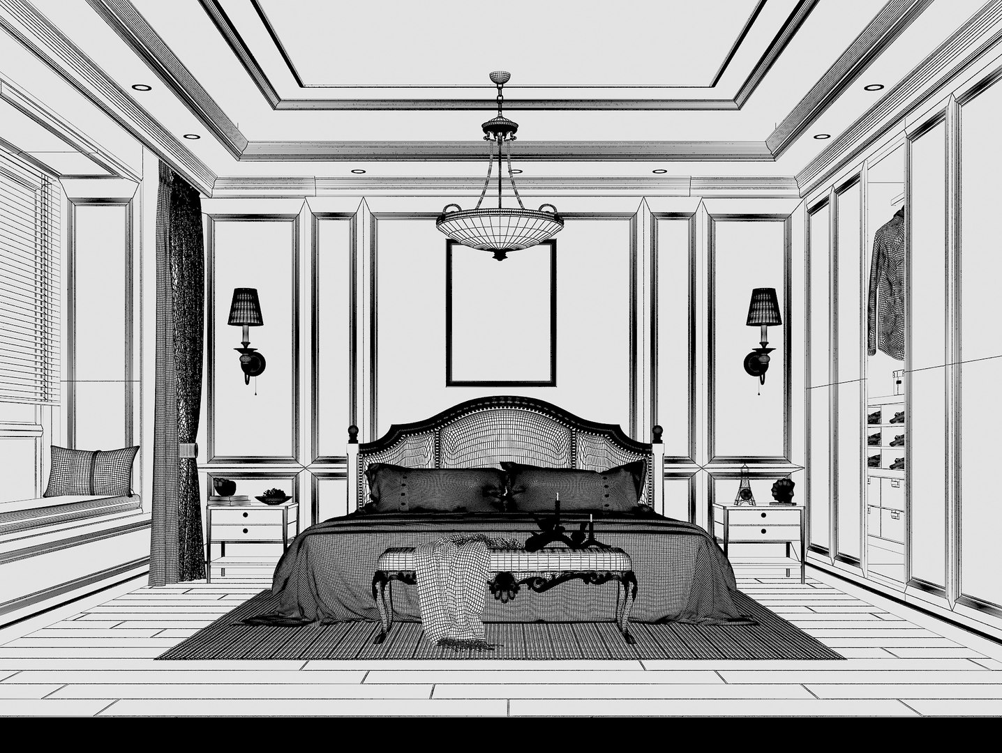 Modern Bedroom 3d Model Turbosquid 2114279