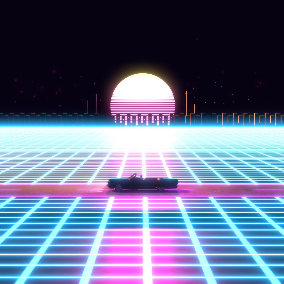 Vaporwave Retro Animatoon Model - TurboSquid 1999632