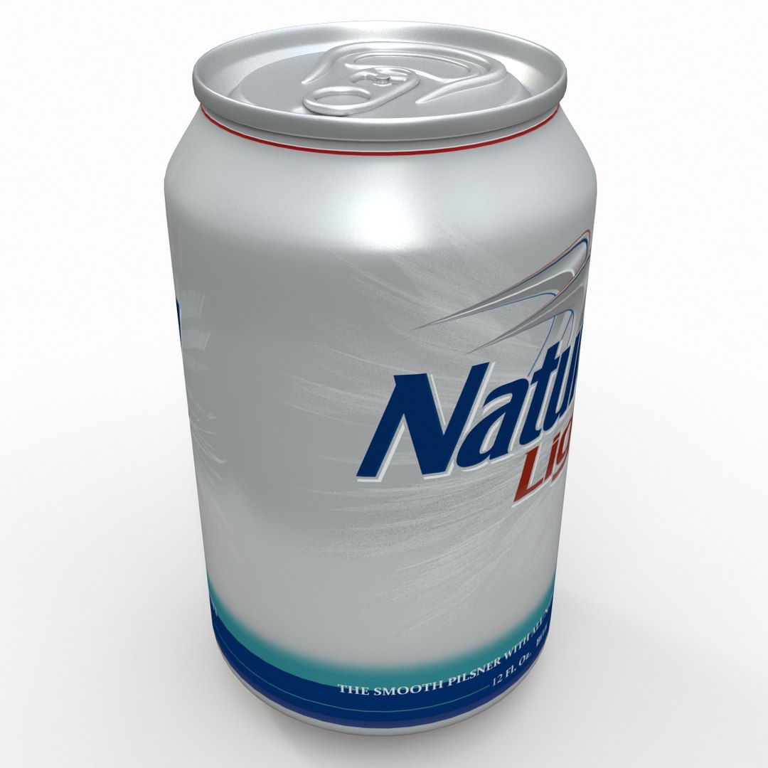3d Natural Light Beer Model