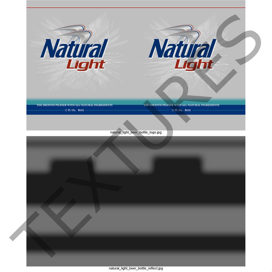 3d Natural Light Beer Model