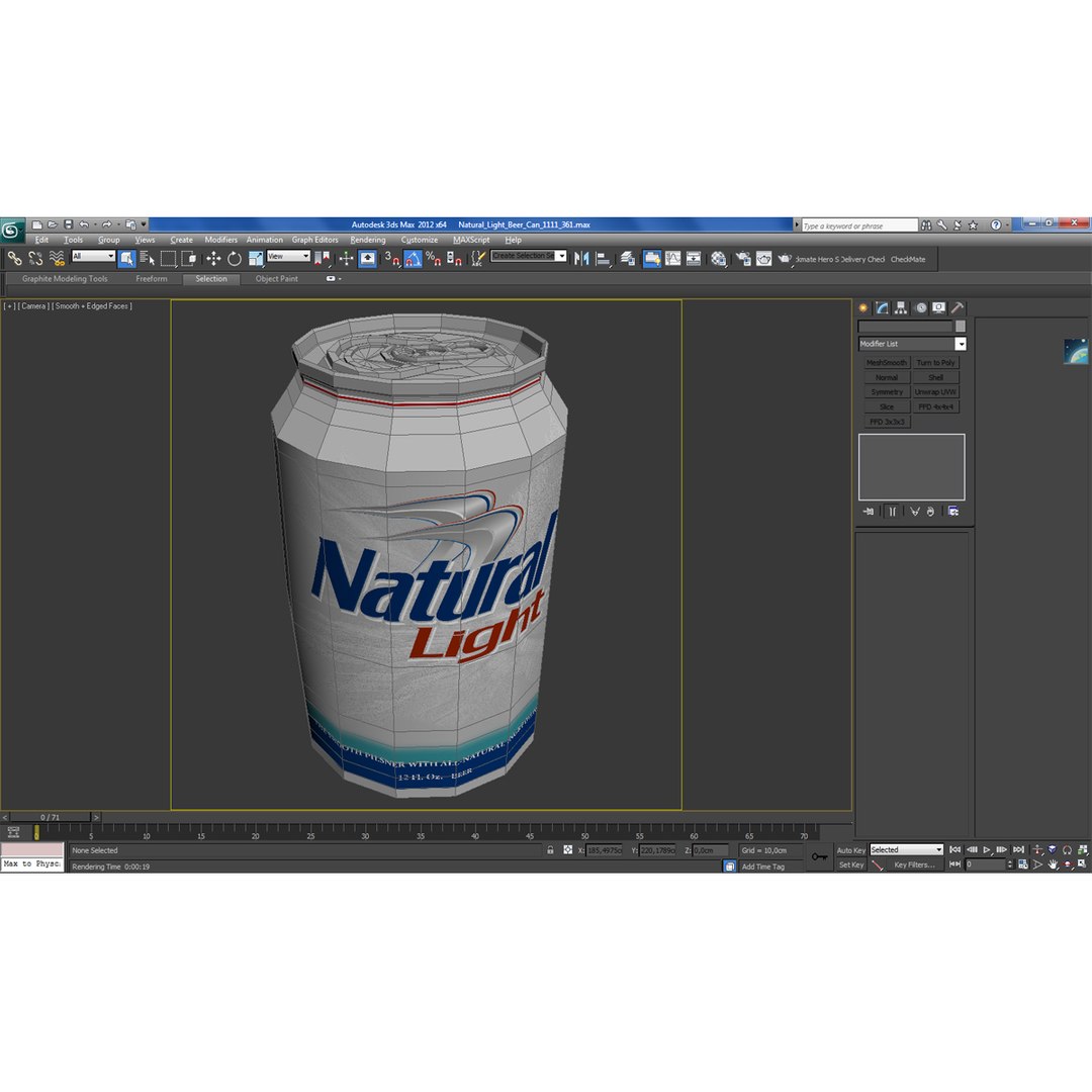 3d Natural Light Beer Model