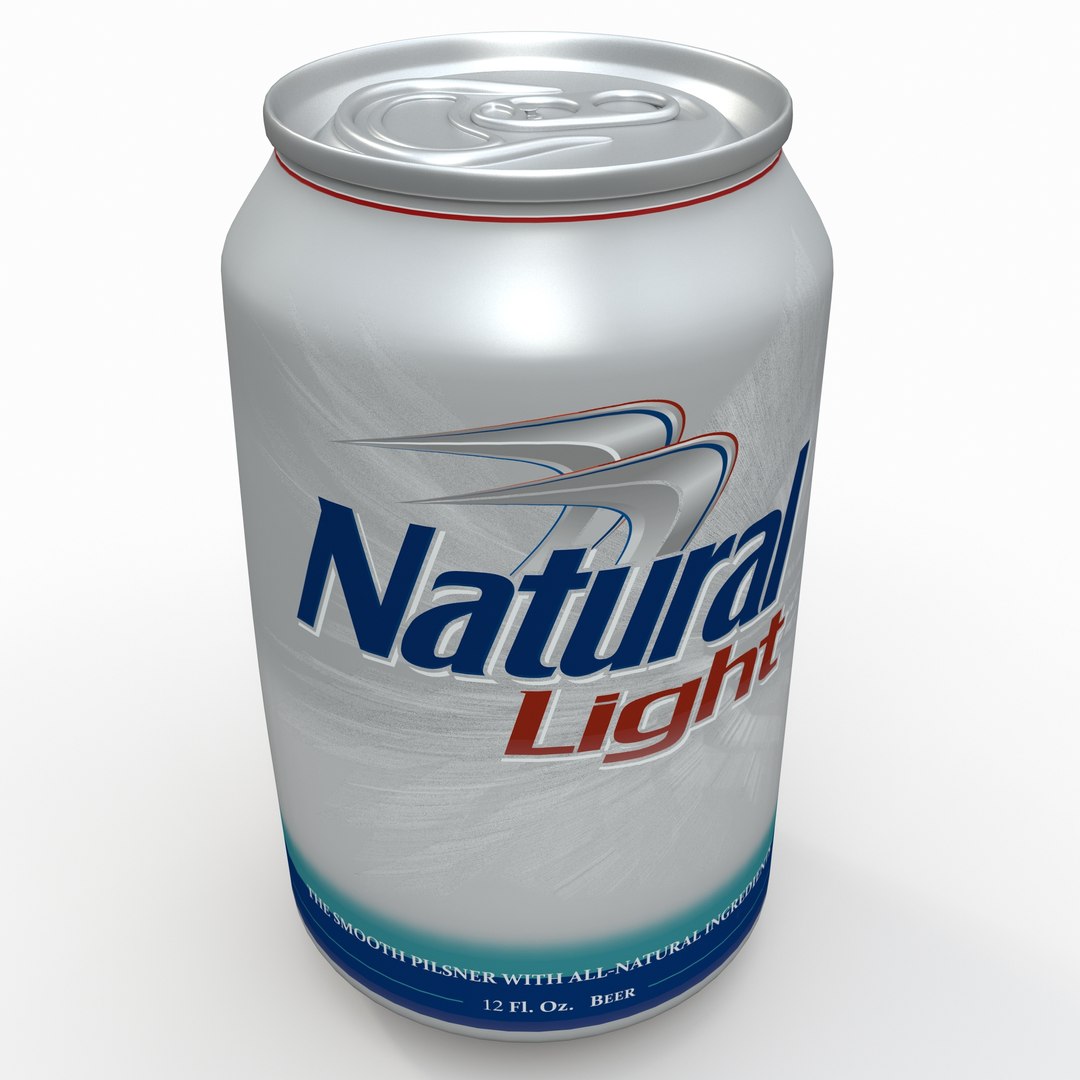 3d Natural Light Beer Model