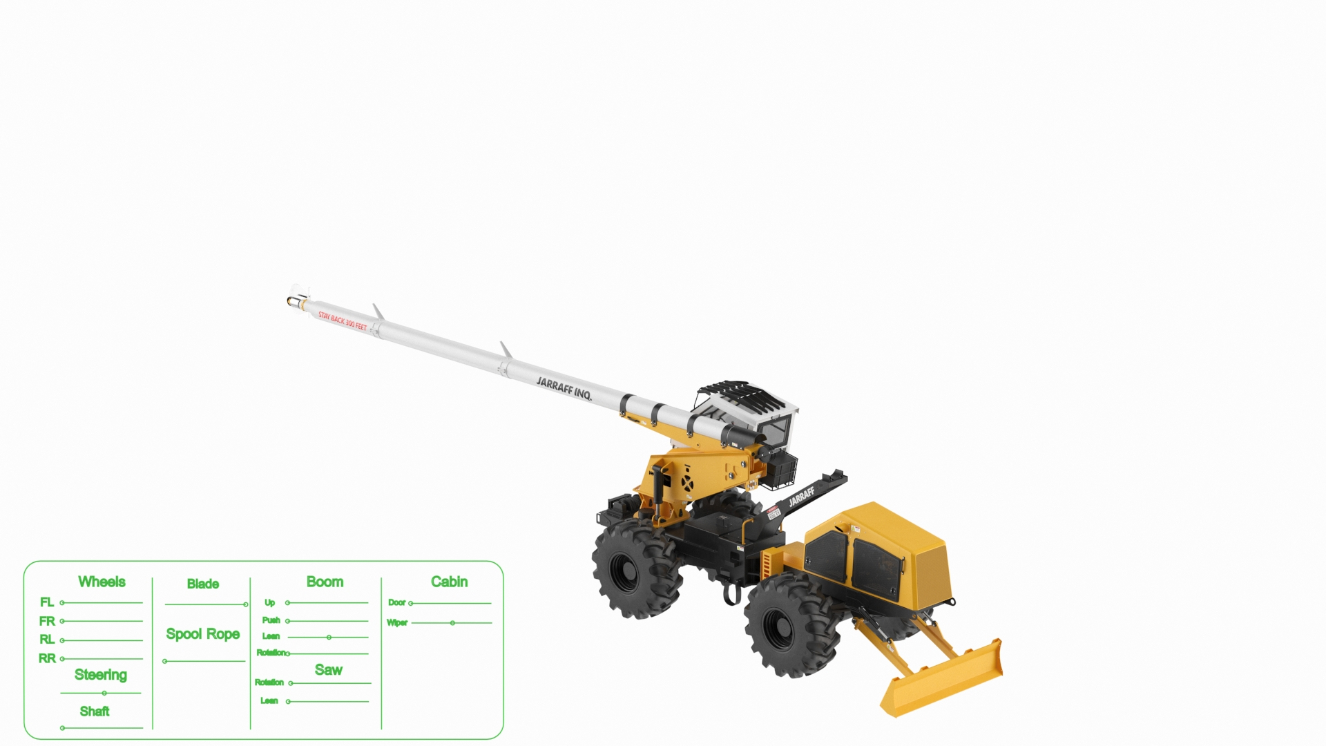 3D Model Jarraff Tree Maintenance Machine With Blade Rigged ...
