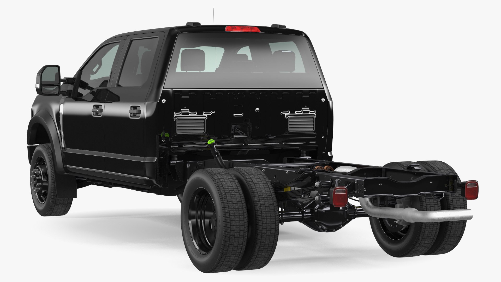 Four Doors Black Chassis Cab Rigged 3D model - TurboSquid 2088593