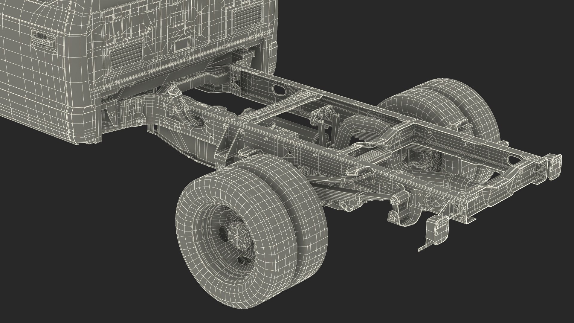 Four Doors Black Chassis Cab Rigged 3D model - TurboSquid 2088593