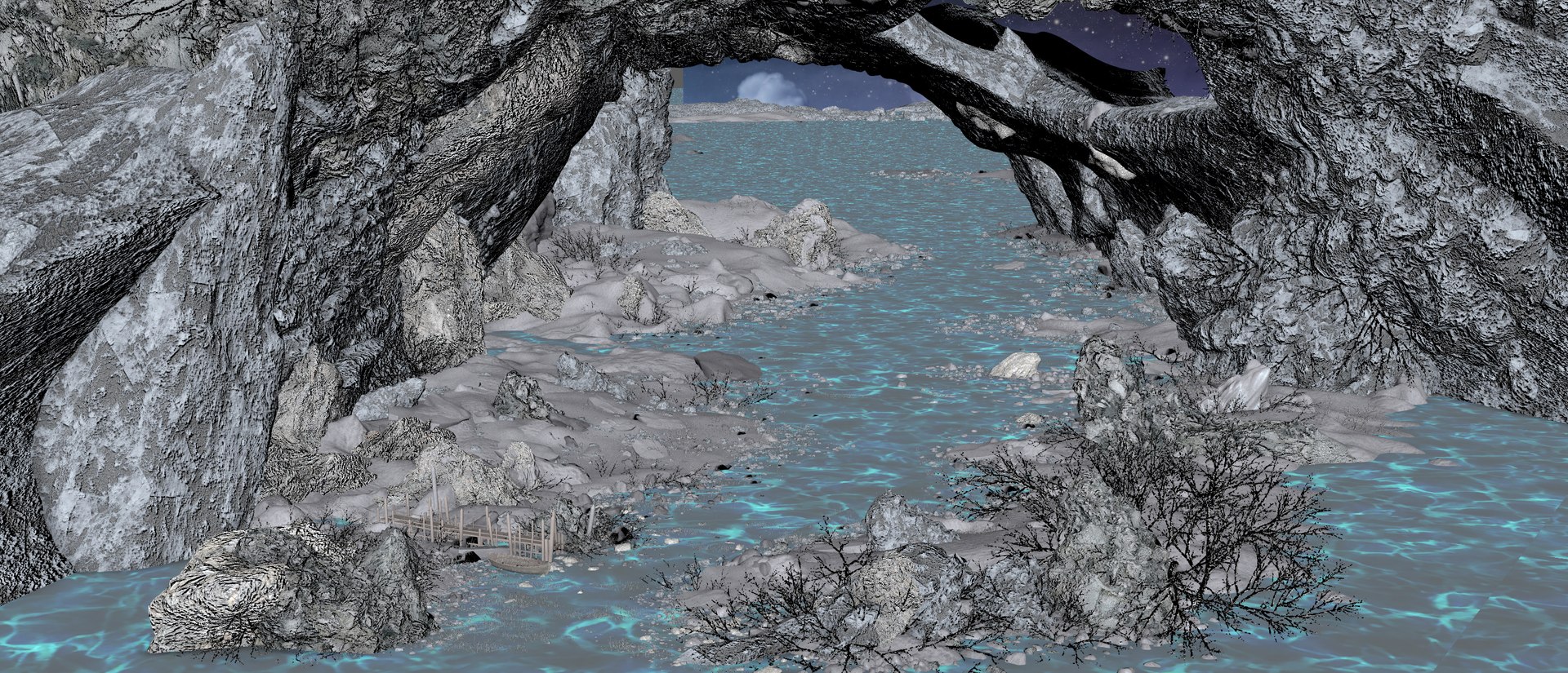 Fantasy Winter Eye Cave Environment 3D model - TurboSquid 2157232