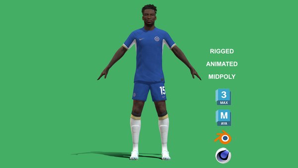 modelo 3d Nicolas Jackson Chelsea 2024 modelo 3d - TurboSquid 2142066