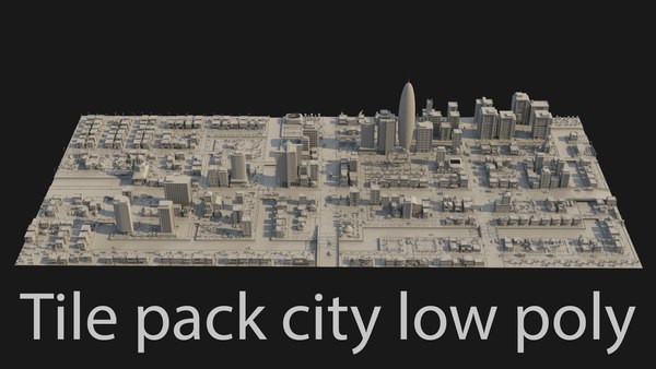 Tile pack city building 3D model - TurboSquid 1566401
