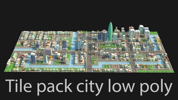 Tile pack city building 3D model - TurboSquid 1566401