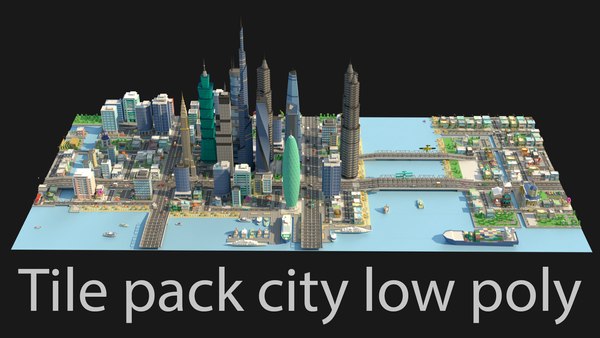 Tile pack city building 3D model - TurboSquid 1566401