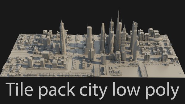 Tile pack city building 3D model - TurboSquid 1566401