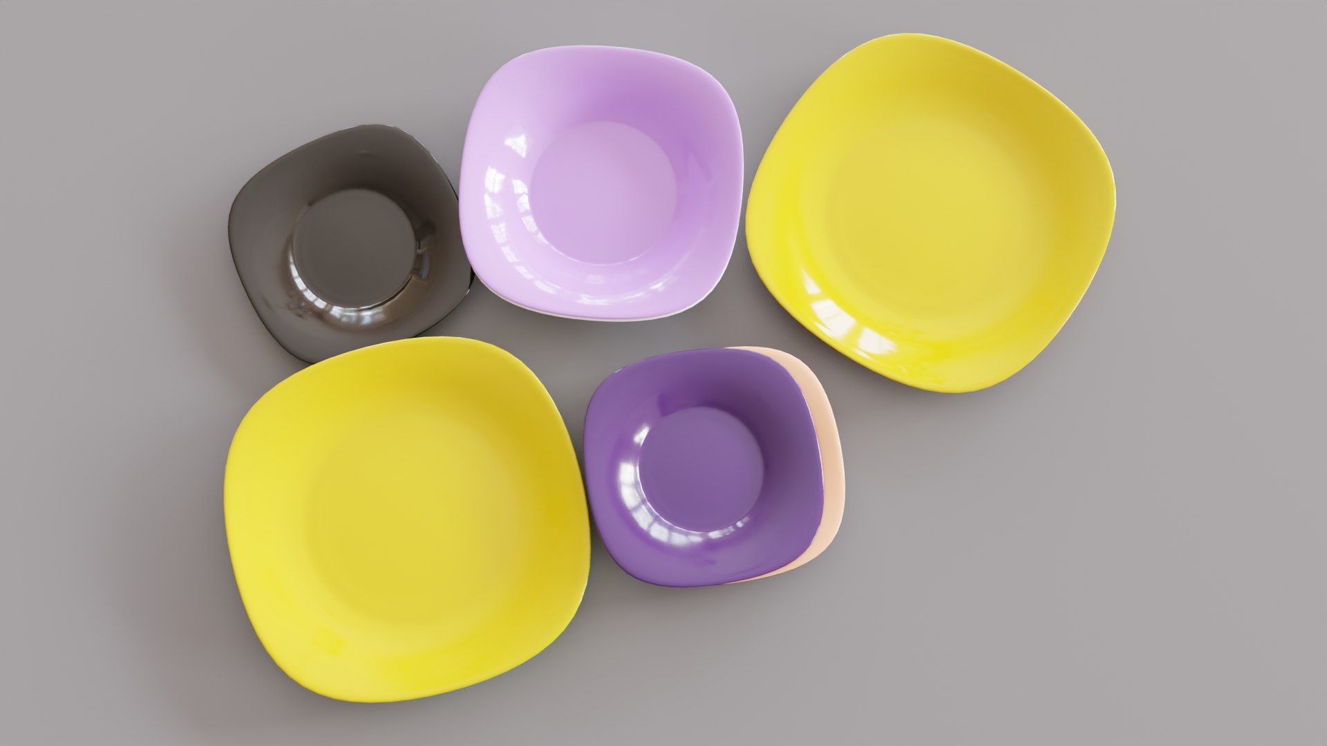 Plates low-poly 3D model - TurboSquid 1474375