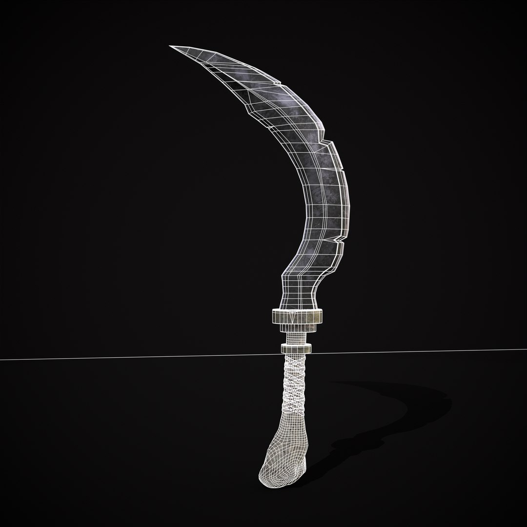 3D Flawed Bone Handle Sickle - TurboSquid 1973727