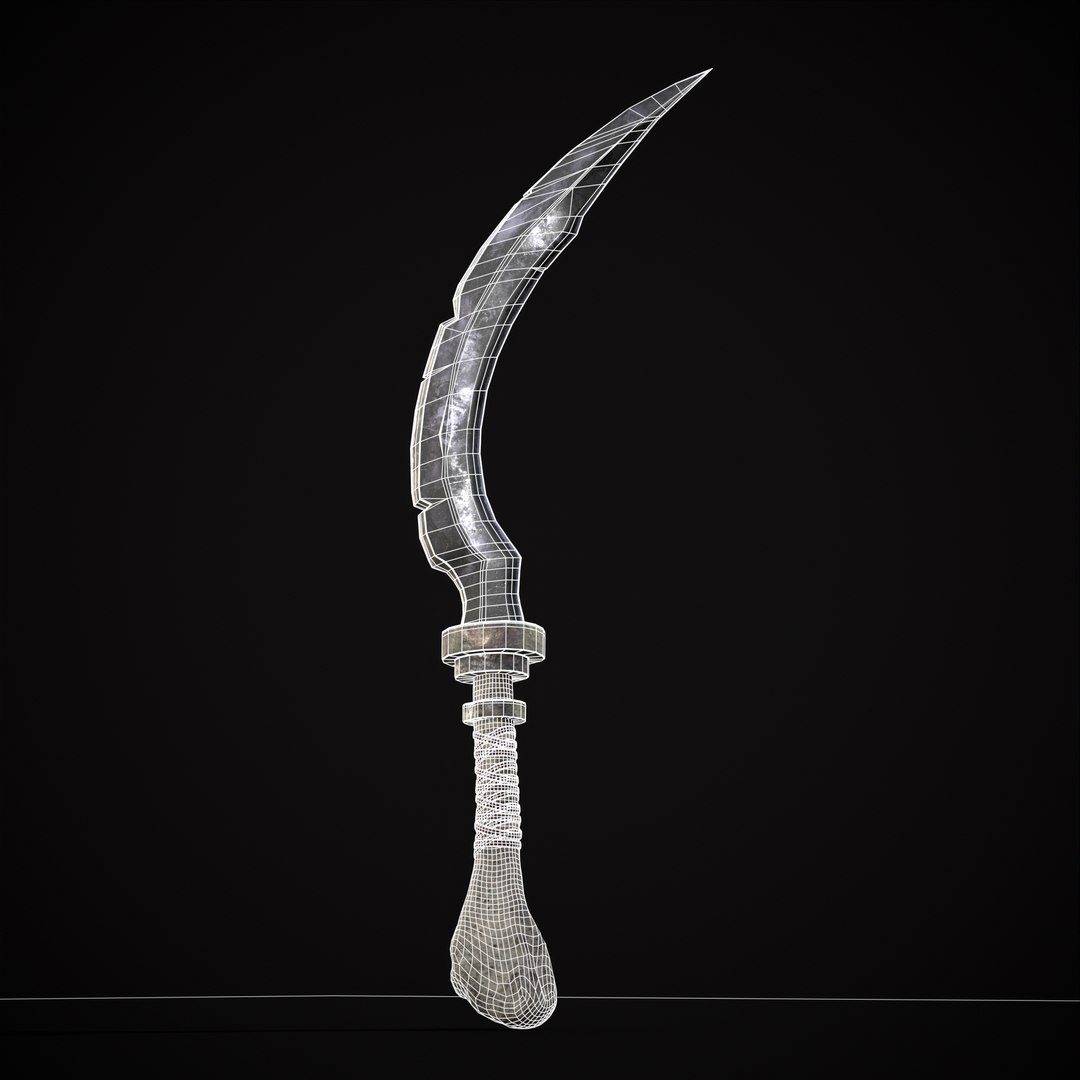 3D Flawed Bone Handle Sickle - TurboSquid 1973727