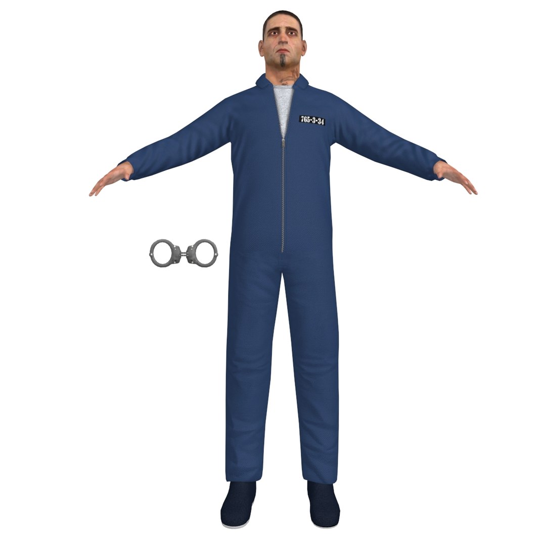 3d Prisoner Rigged Model