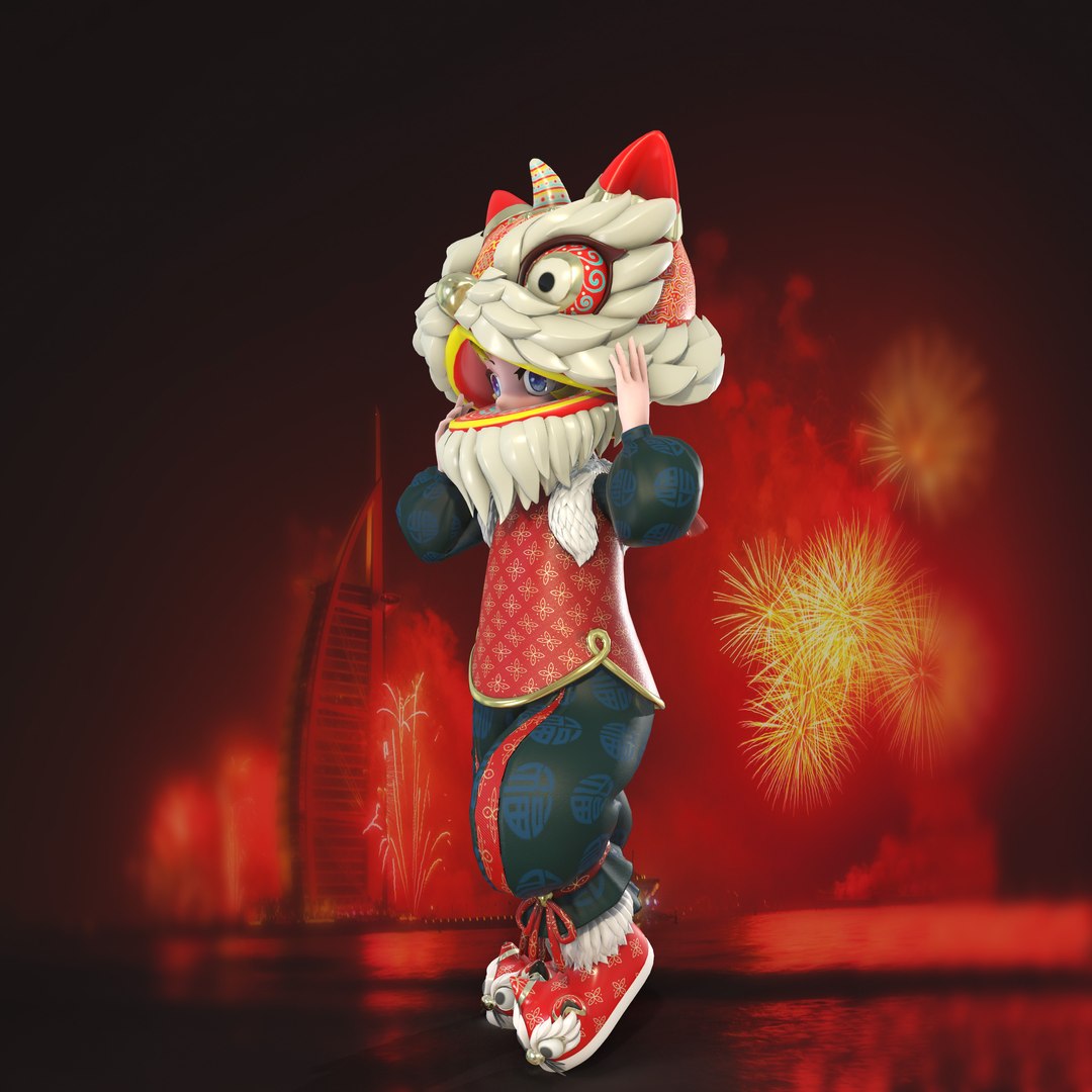 3D Model Chinese Lion Dance - TurboSquid 1925813