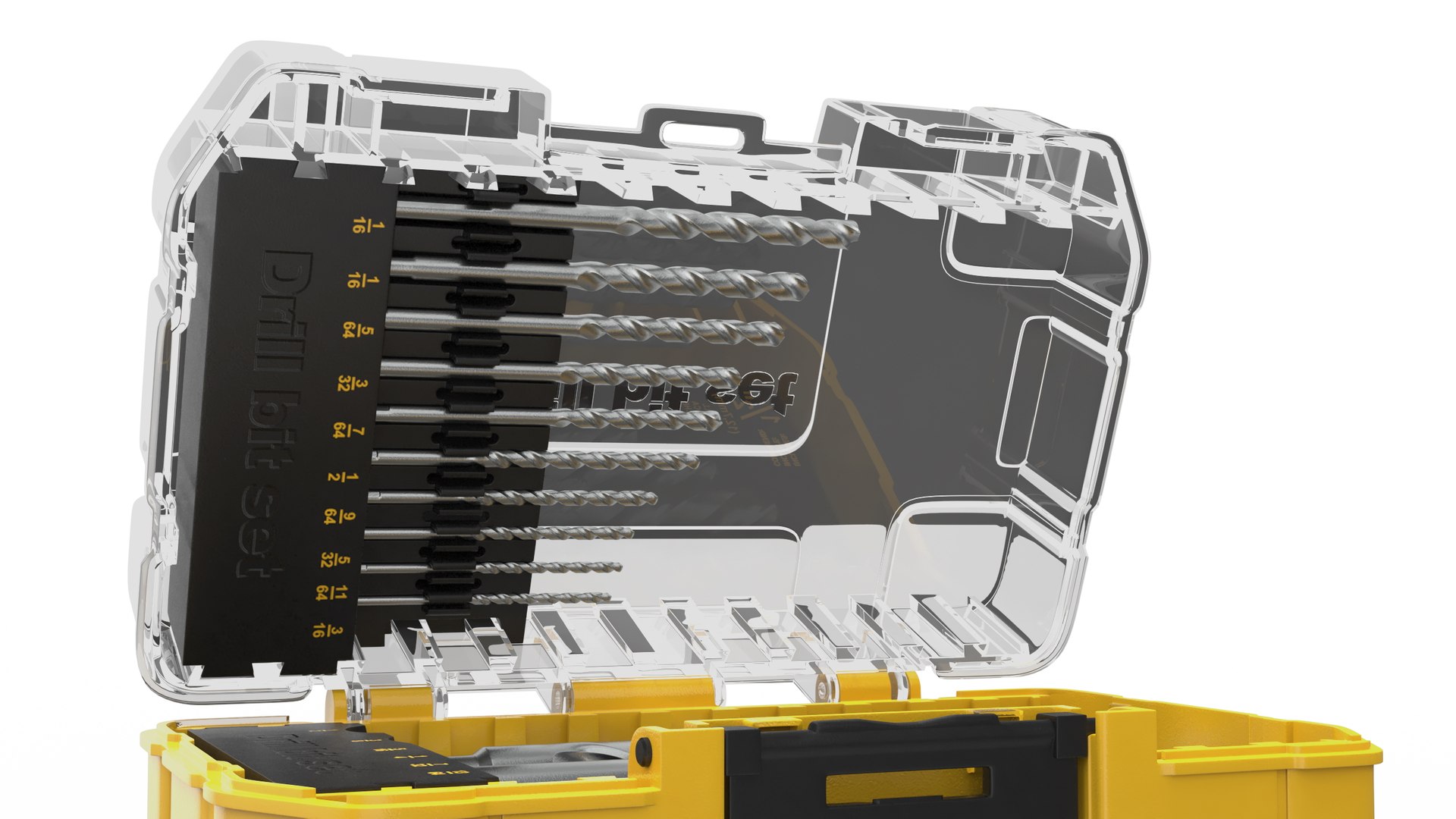 HSS Drill Bit Set with Storage Case 3D model - TurboSquid 2076996