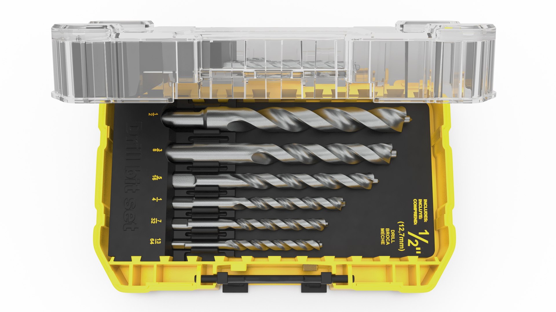 HSS Drill Bit Set with Storage Case 3D model - TurboSquid 2076996