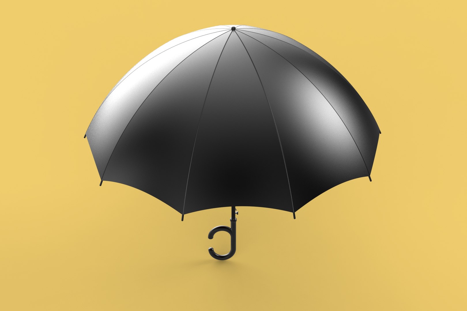 3D Model REVERSE C SHAPE HANDLE STICK INVERTED UMBRELLA AUTO OPEN ...