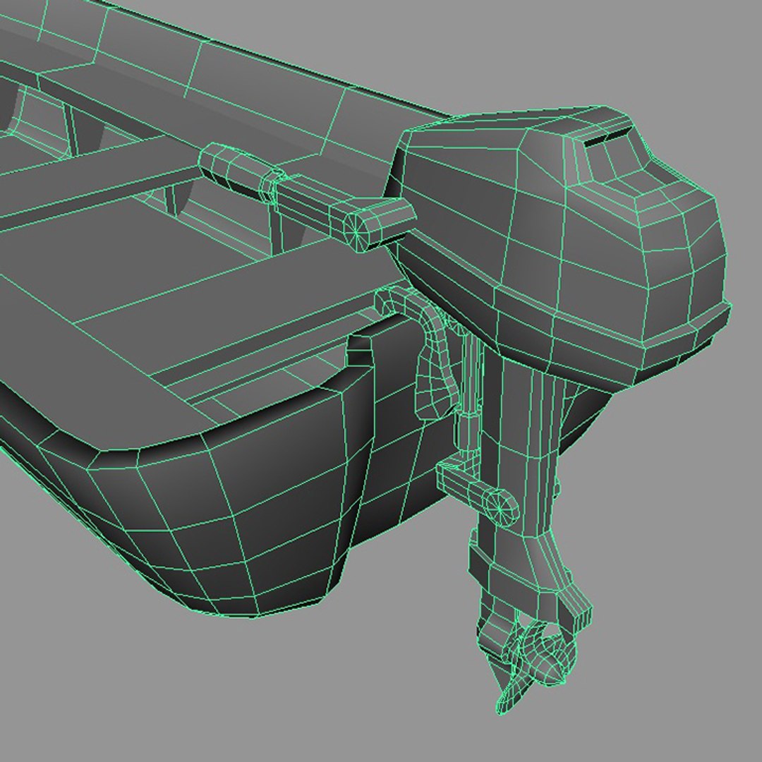 Motorboat Boat Motor 3D Model - TurboSquid 1420994