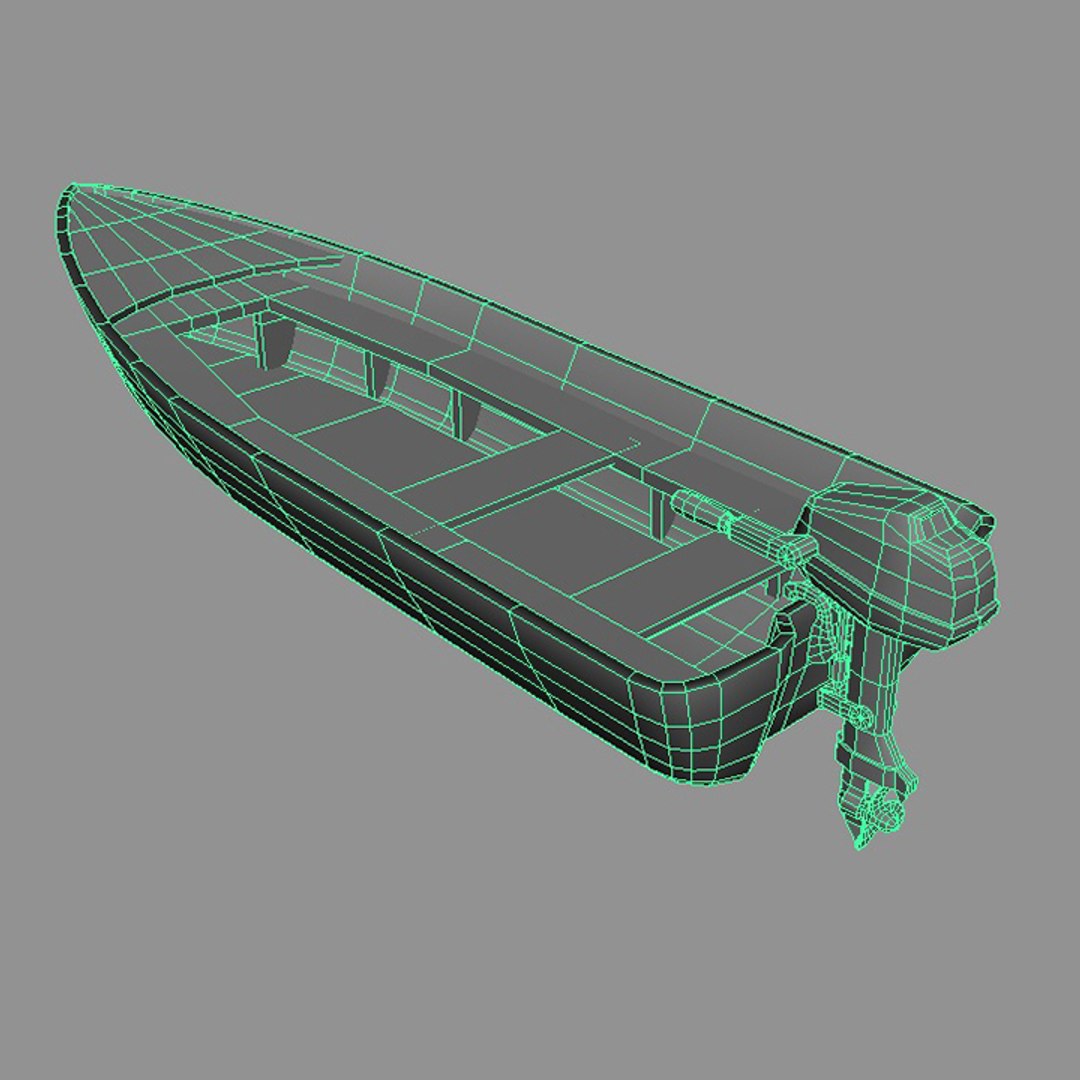 Motorboat Boat Motor 3D Model - TurboSquid 1420994