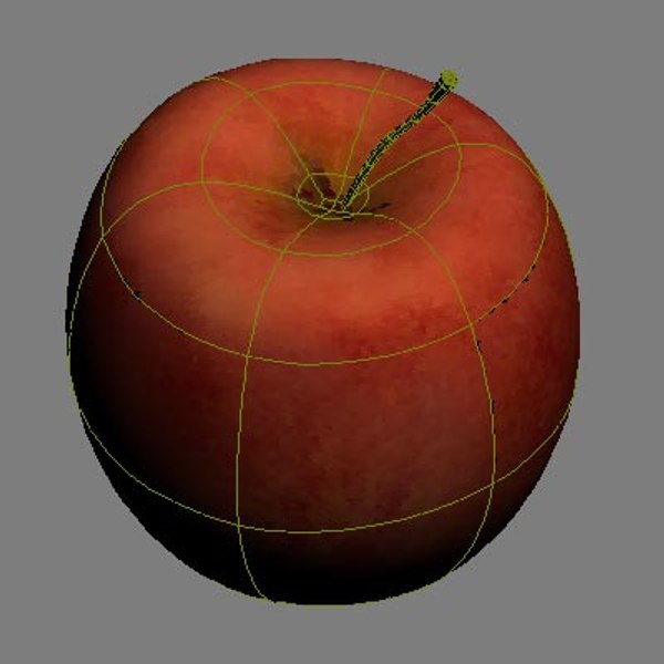 3d realistic apple fruit model