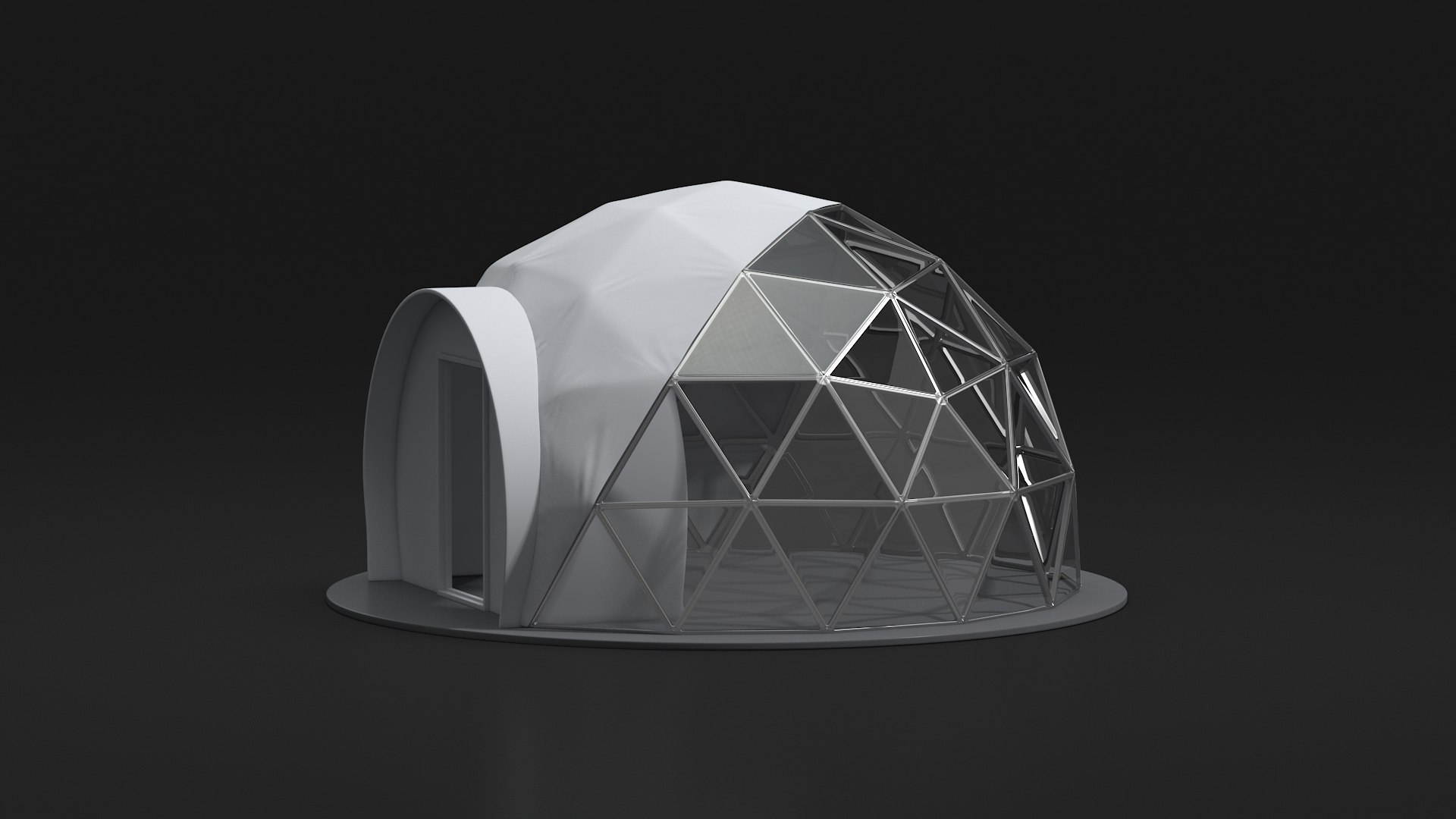 3D Model Glamping Geodesic Dome Tent - TurboSquid 2092931