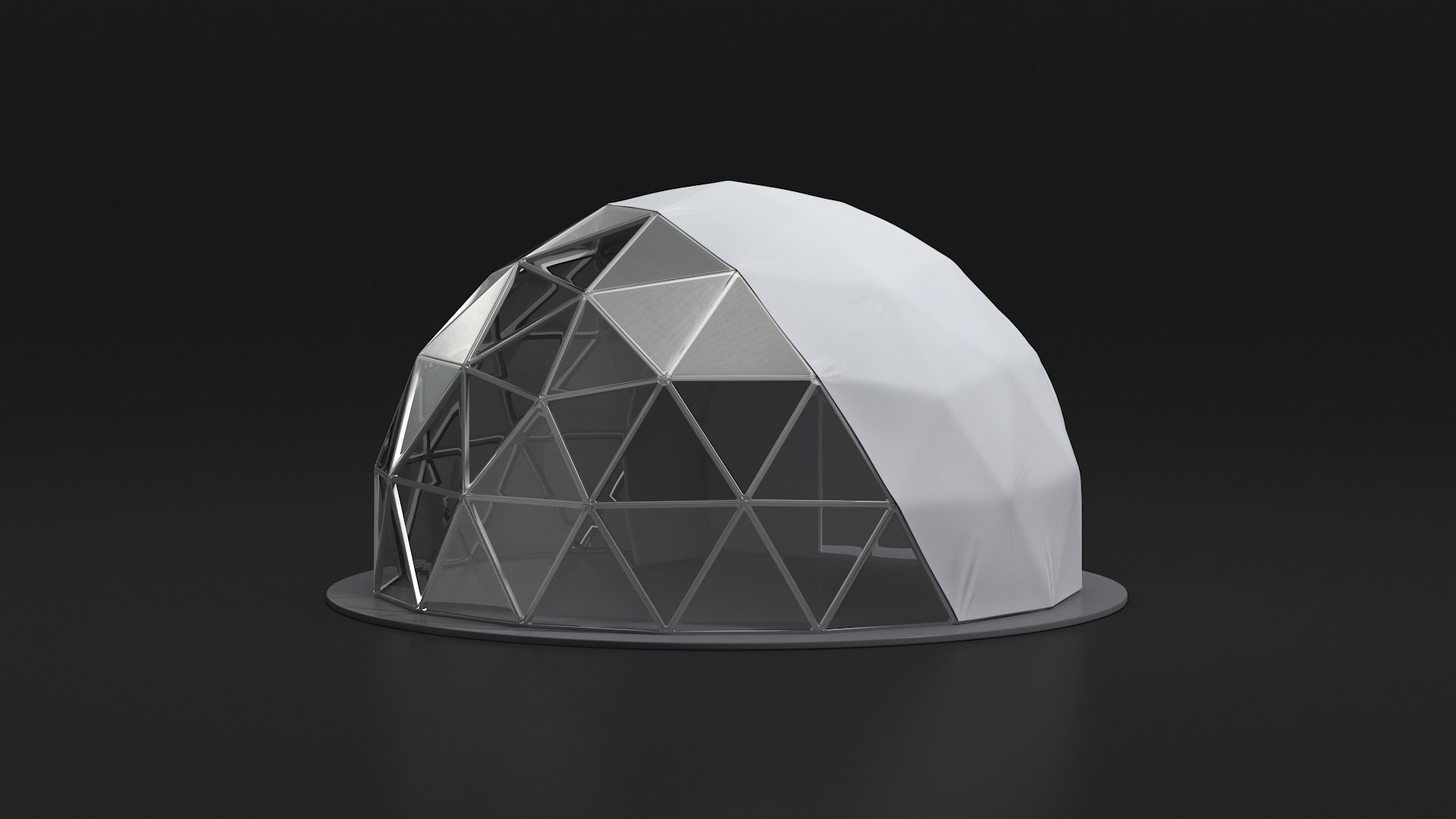 3D Model Glamping Geodesic Dome Tent - TurboSquid 2092931