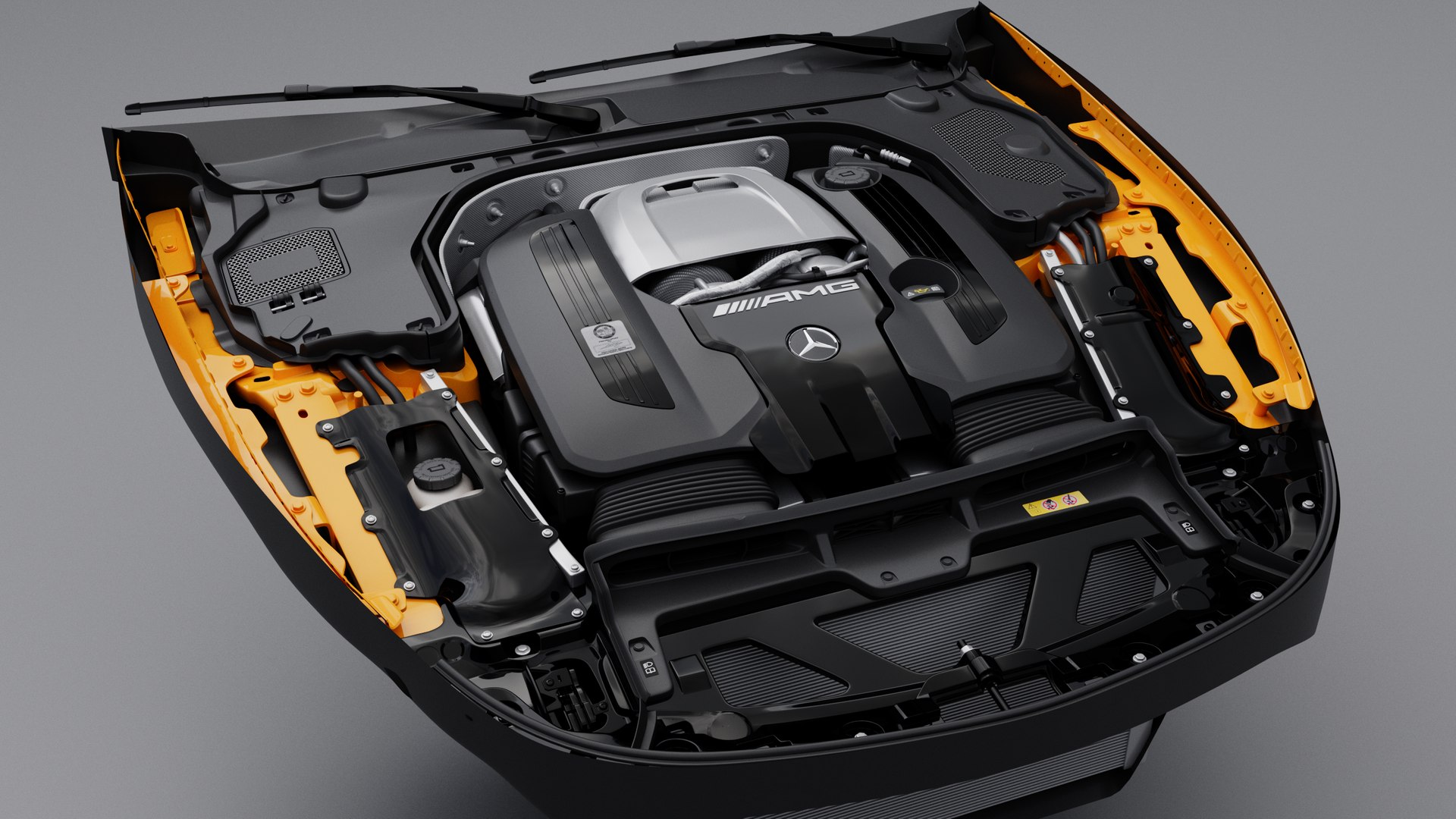 Mercedes-Benz GT63 Coupe And SL63 AMG 2025 Engine 3D Model - TurboSquid ...