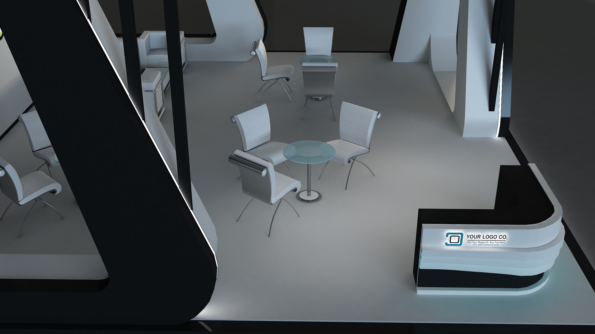 Booth Exhibition Stand A671b 3D Model - TurboSquid 2385933