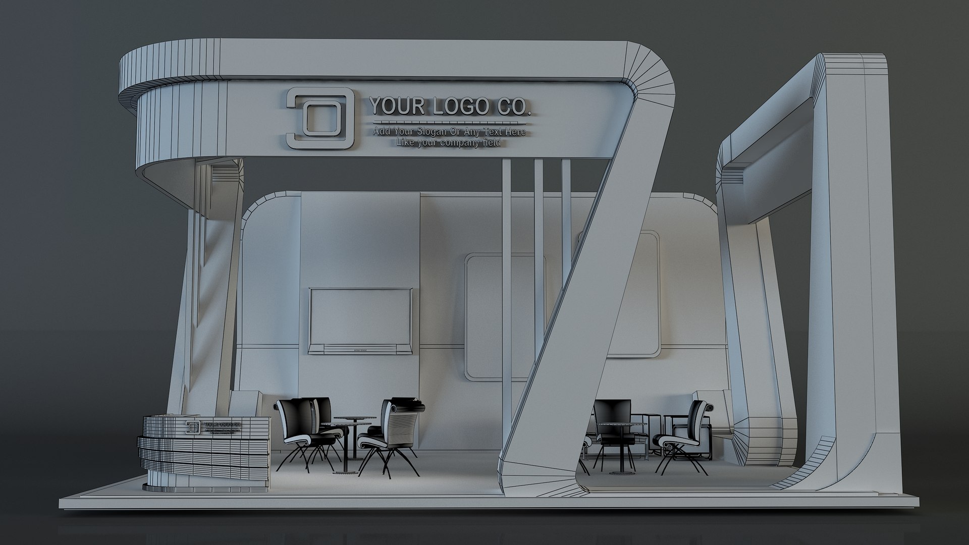 Booth Exhibition Stand A671b 3D Model - TurboSquid 2385933