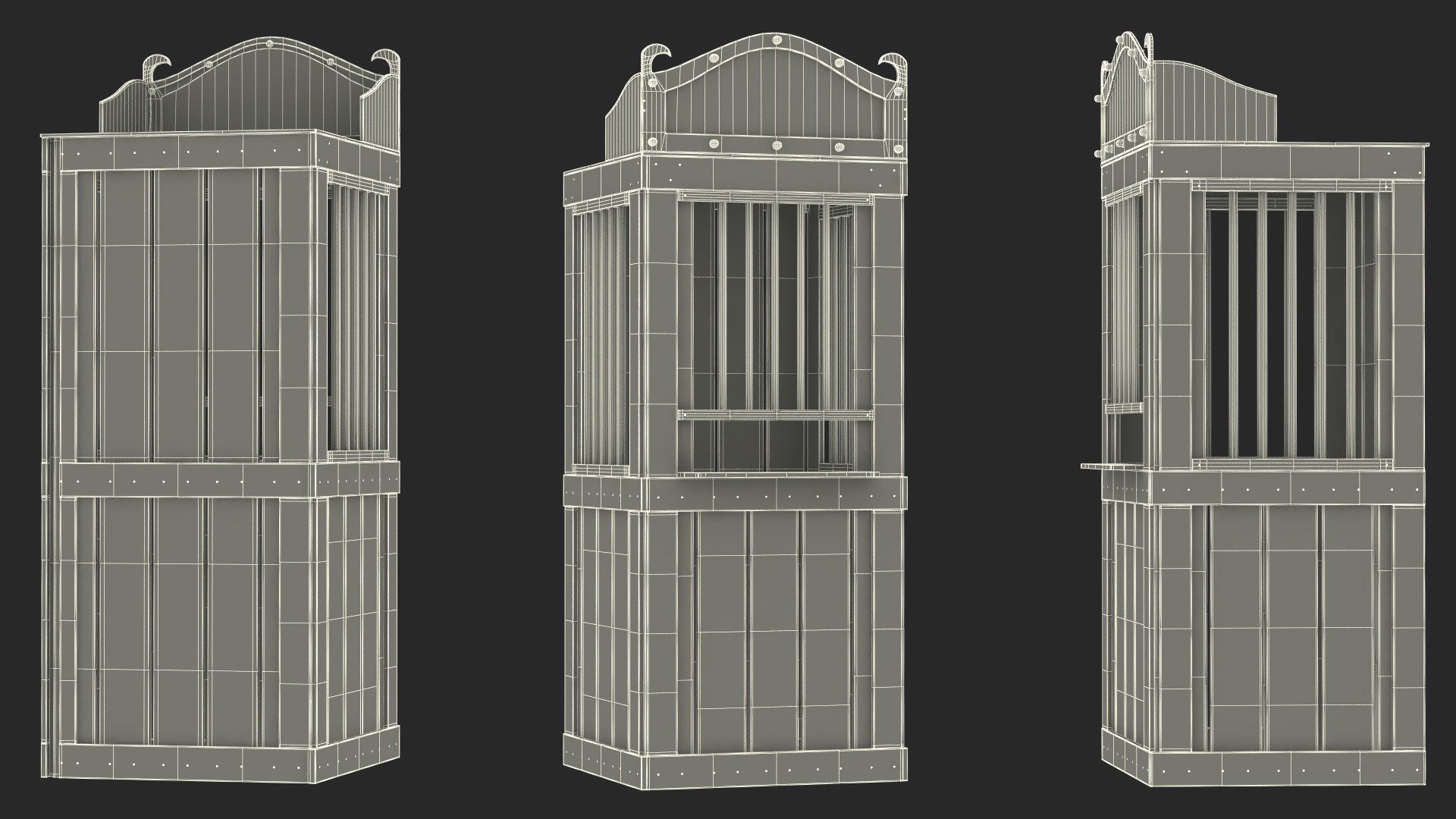 Vintage Carnival Ticket Booth Model - TurboSquid 2292881