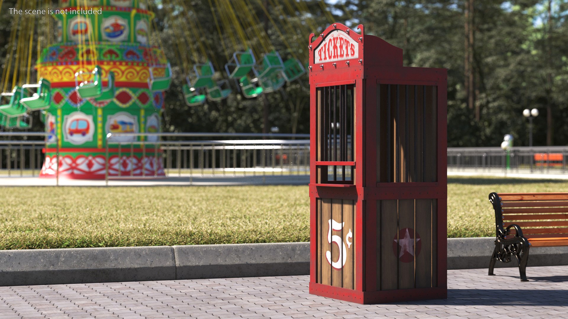Vintage Carnival Ticket Booth Model - TurboSquid 2292881