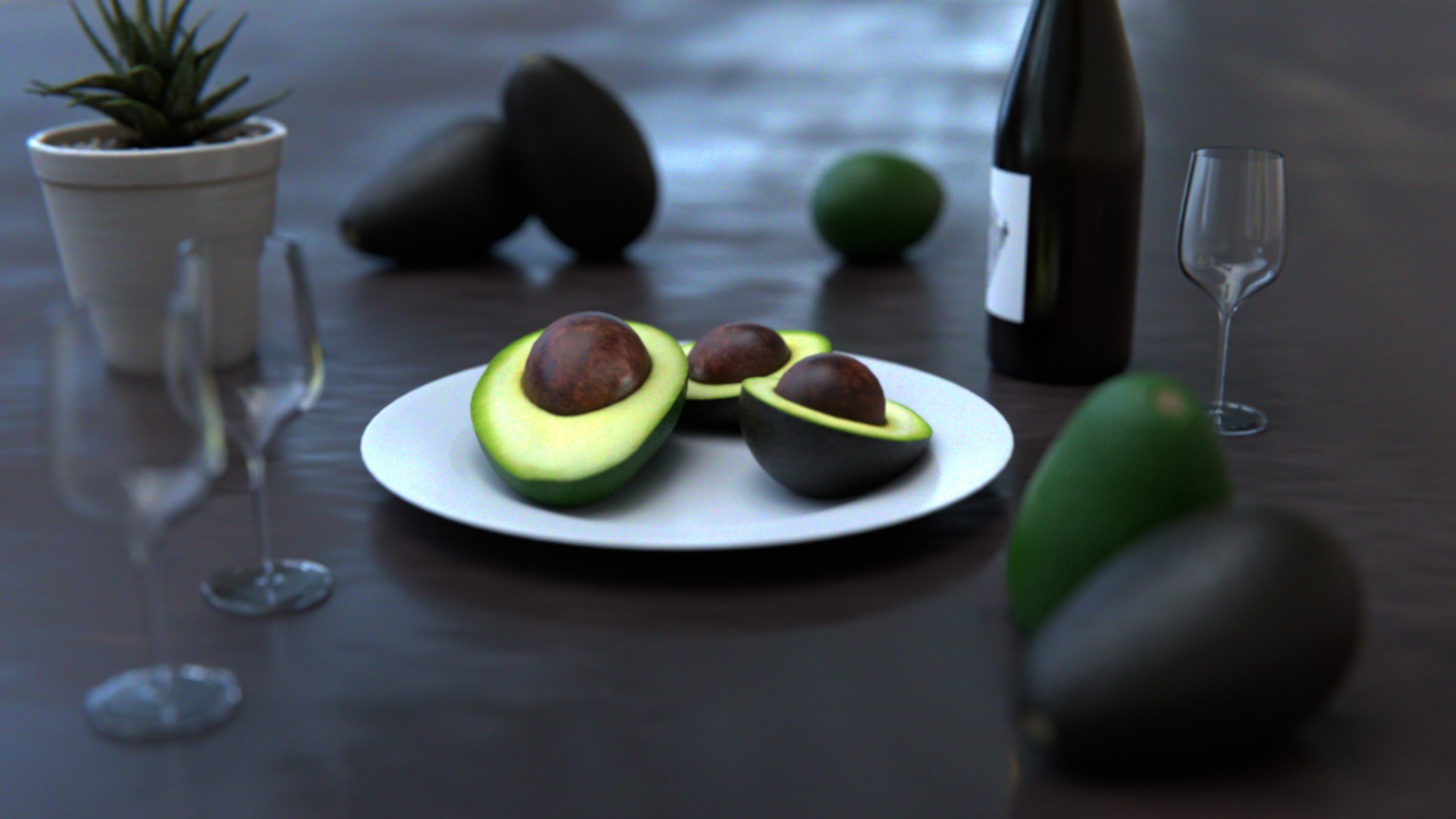Set of Low Poly Avocados model - TurboSquid 2080545