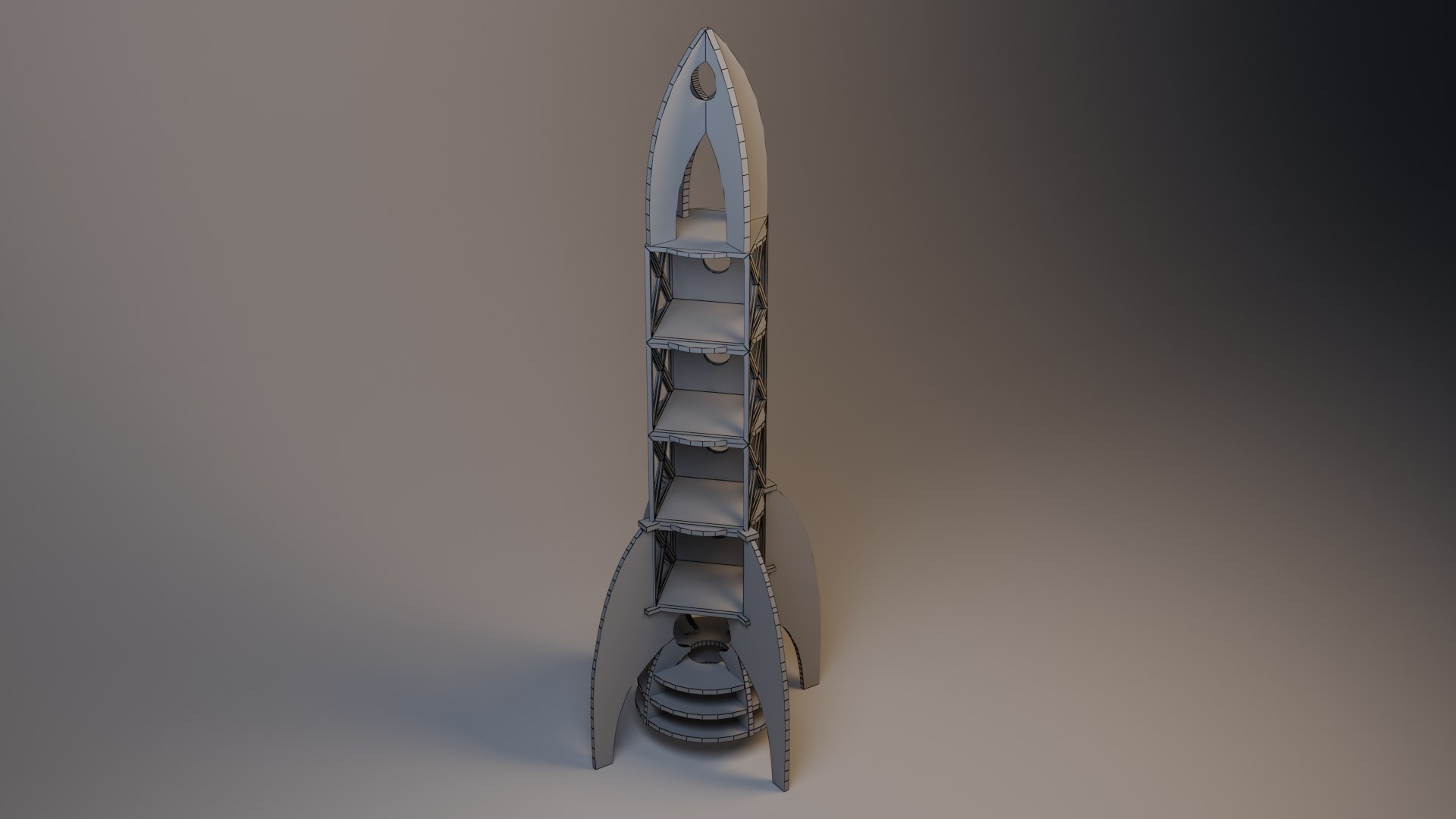 Retro Rocket Ship Cupboard 3D Model 3D Model - TurboSquid 1735280