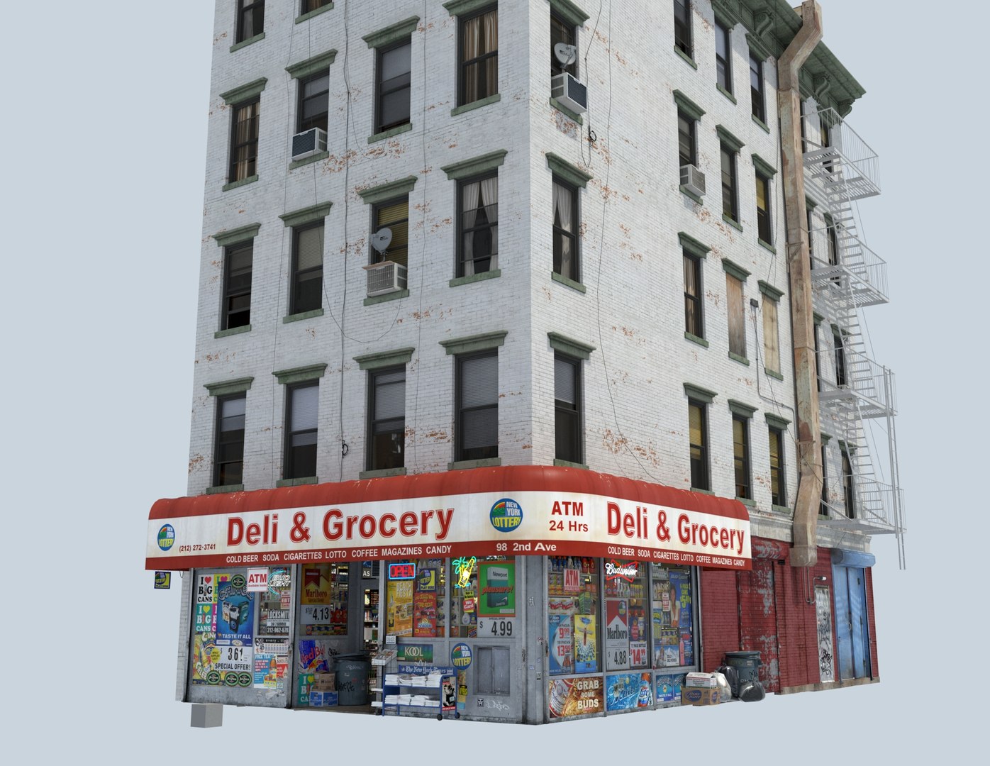 3d Deli Building Architectural Model