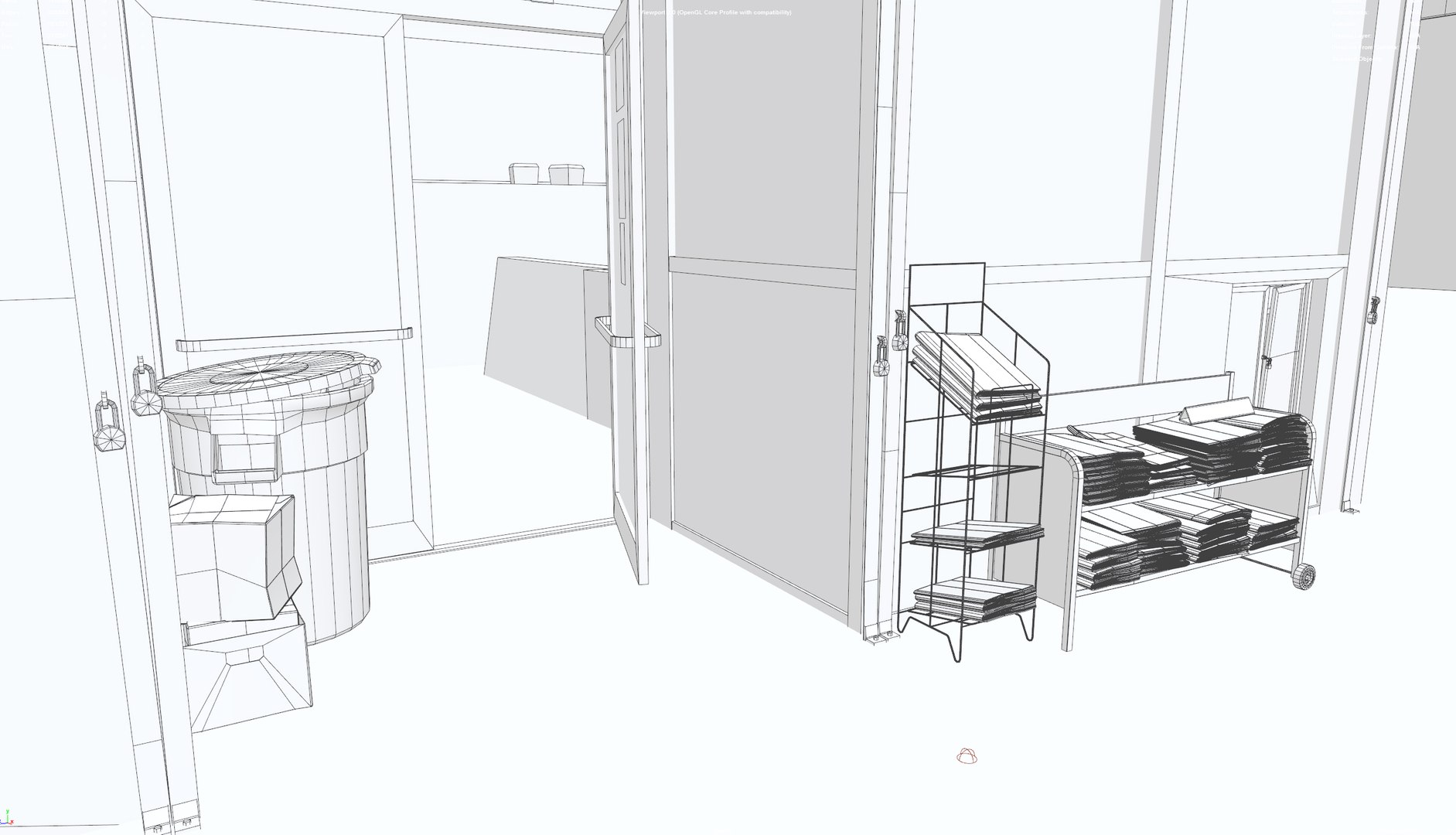 3d Deli Building Architectural Model