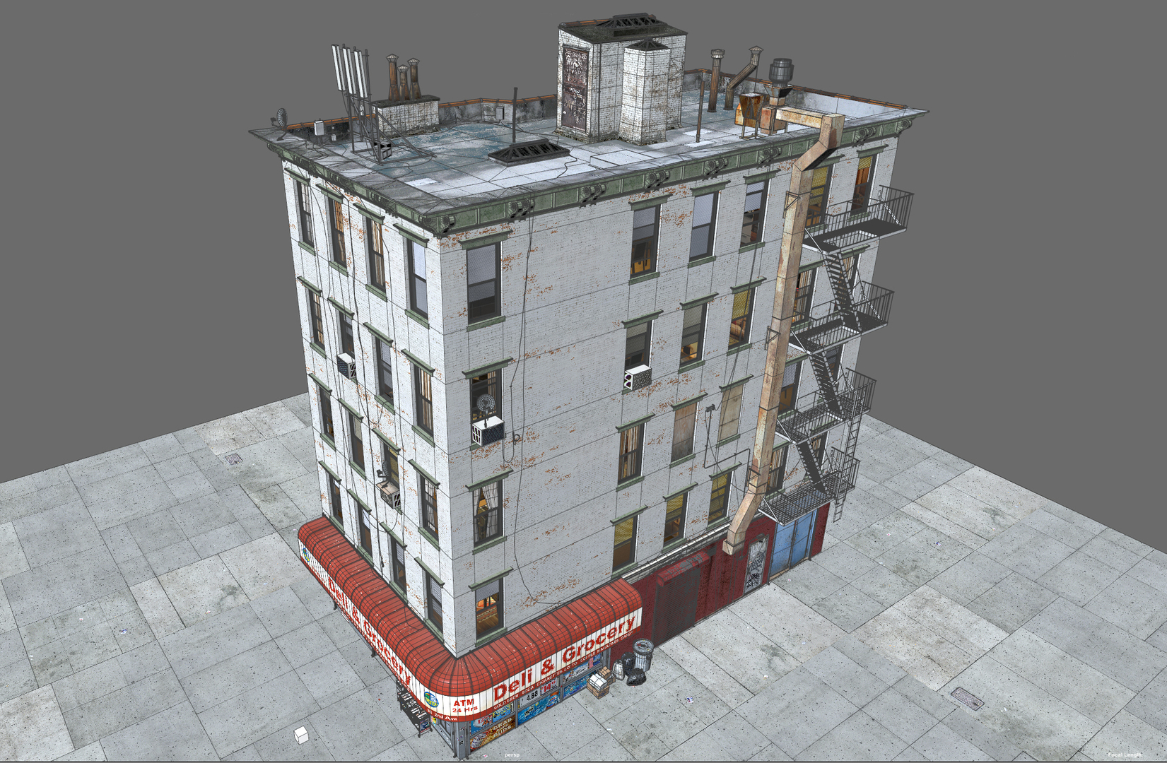 3d deli building architectural model
