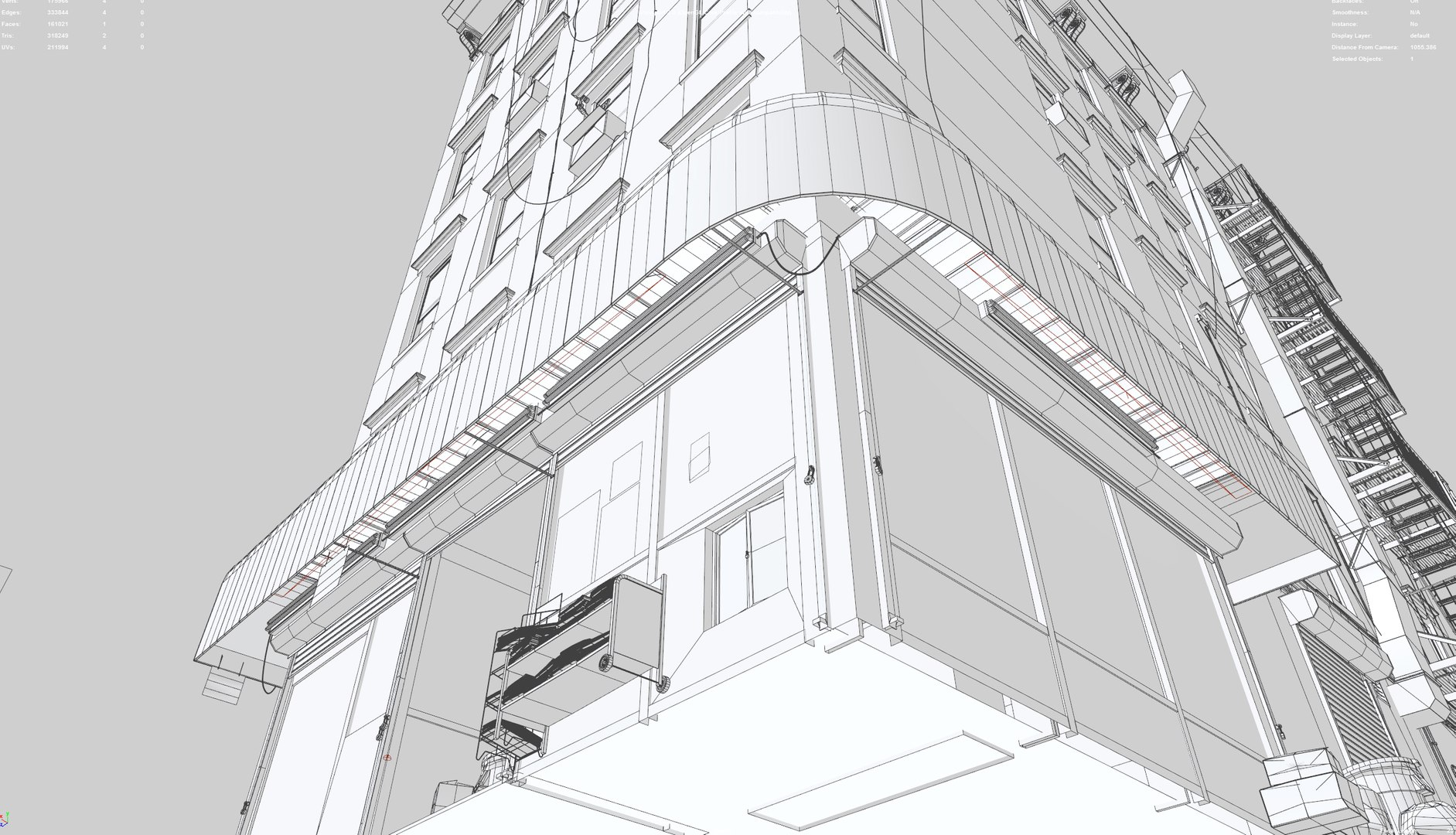 3d Deli Building Architectural Model